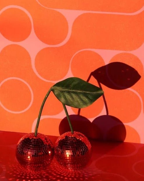 Cherry Disco Ball, Whimsical Dopamine Decor, Quirky Decorative Object ...
