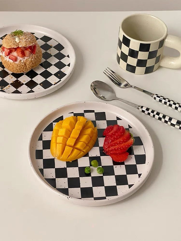 6 - Pack Modern Checkered Flatware Silverware Sets – INSPECIAL HOME