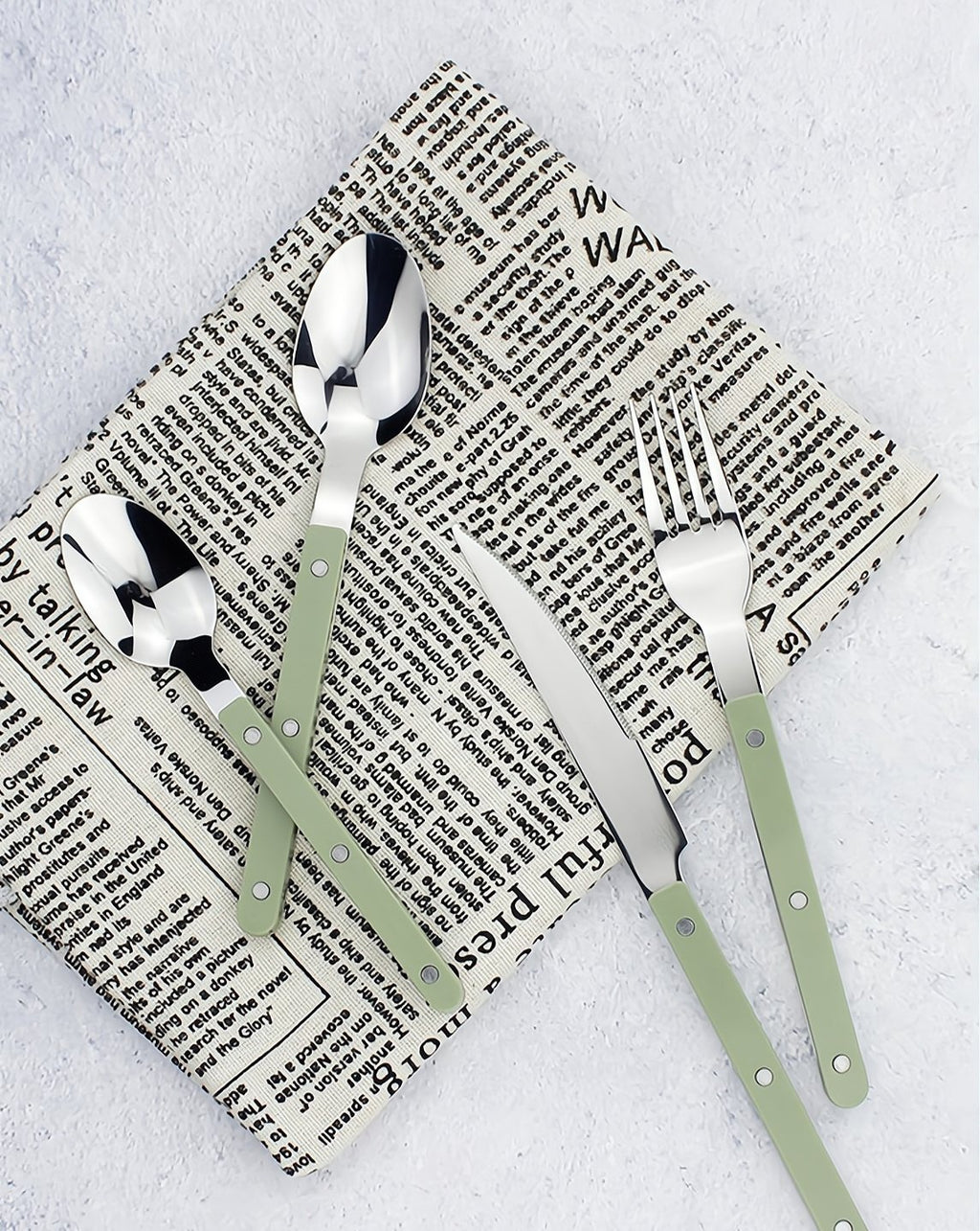 8-Pcs Nordic Flatware Silverware Set - Sabre Paris Bistrot Style ...