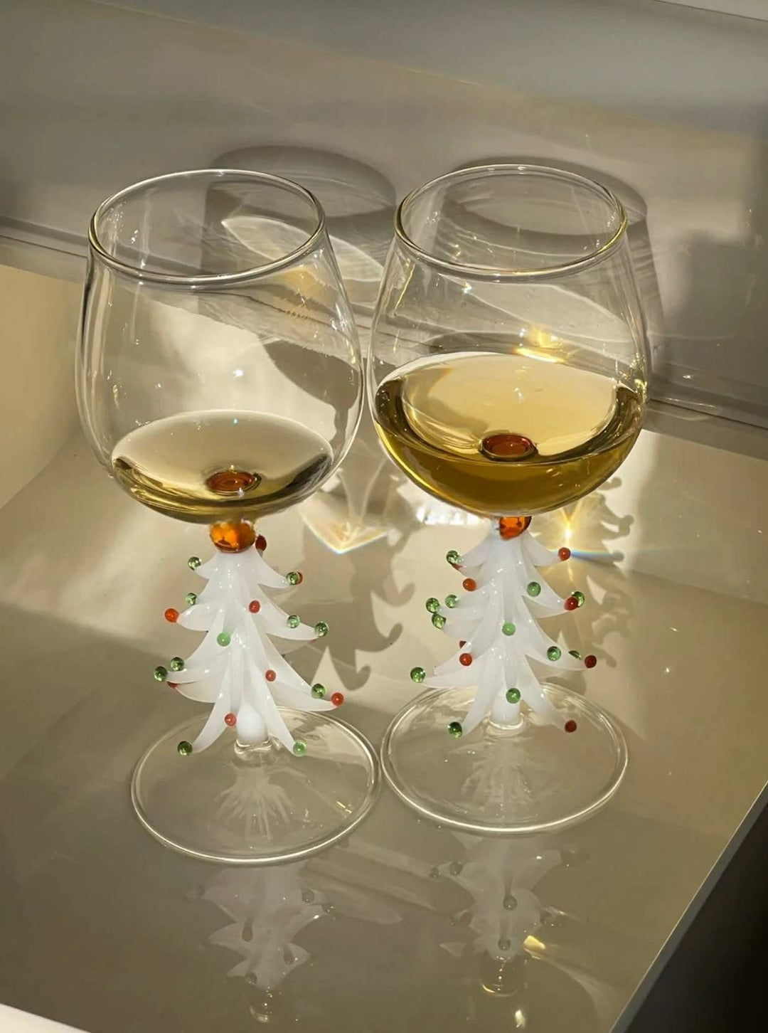 Handblown Christmas Tree Wine Glasses Set of 2 Pcs – INSPECIAL HOME