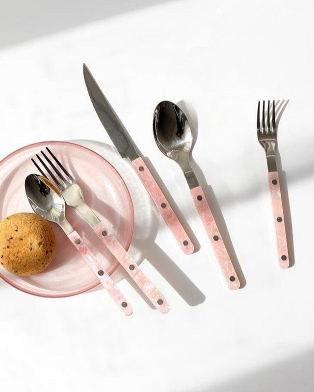 10-Pcs Modern Elegant Sabre Bistrot Style Pink Flatware Cutlery Set ...